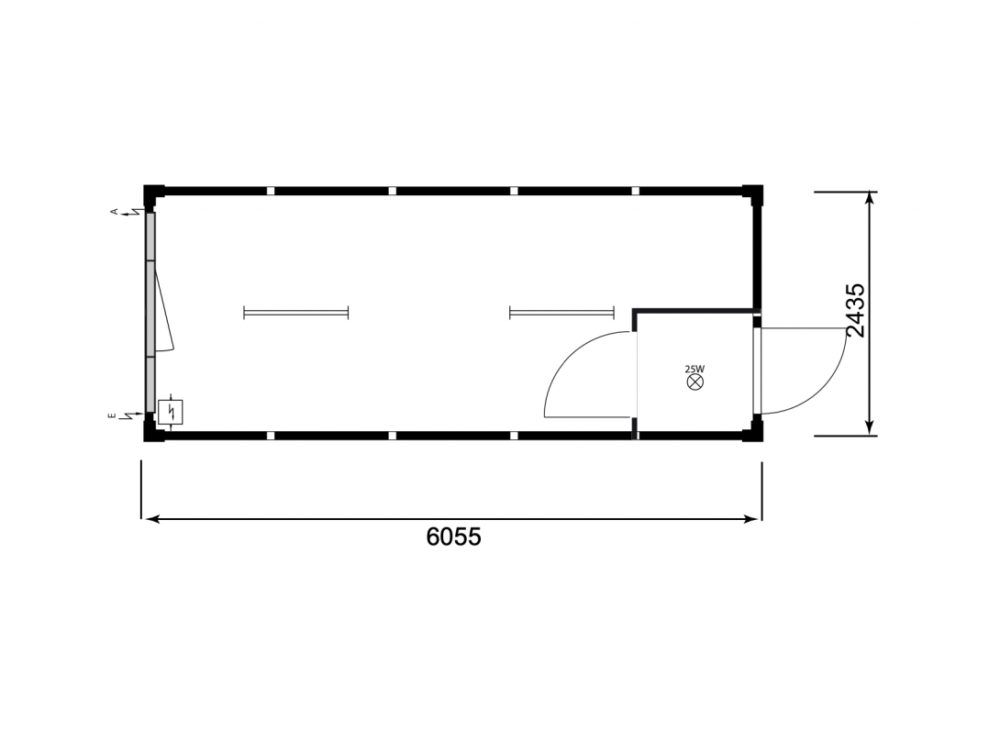 NKB 238: 20′ Bürocontainer mit Windfang Standort Hamburg – NeKa Container